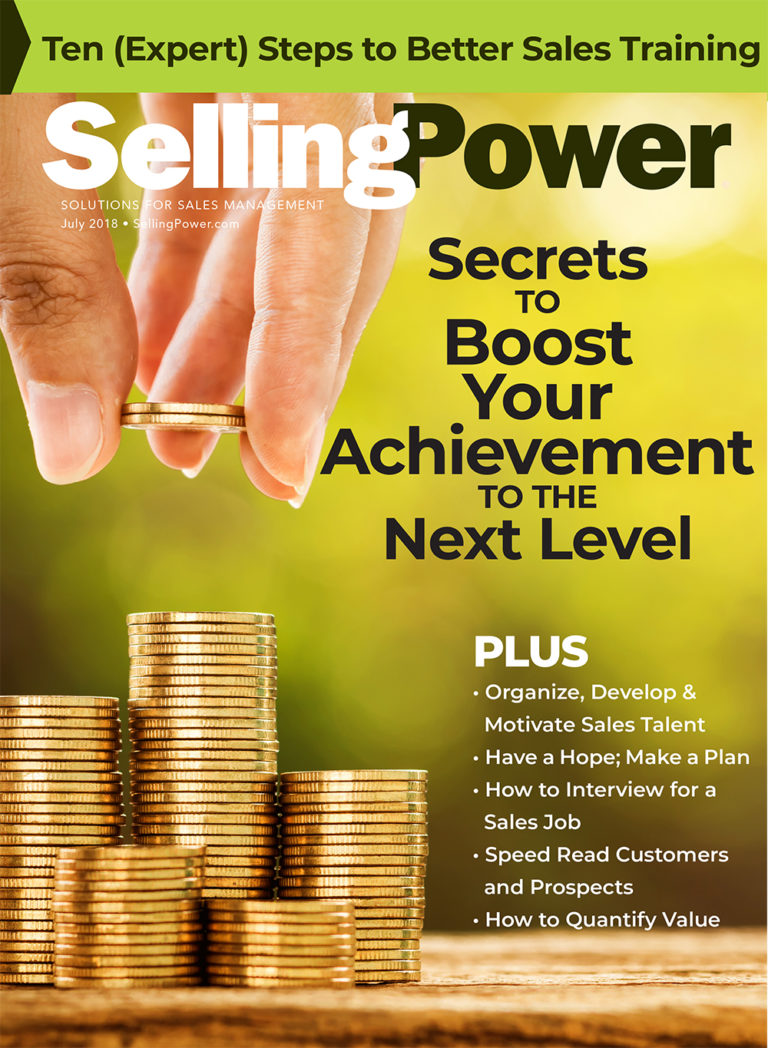 Award-winning digital magazine for Sales VPs and CSOs - Selling Power