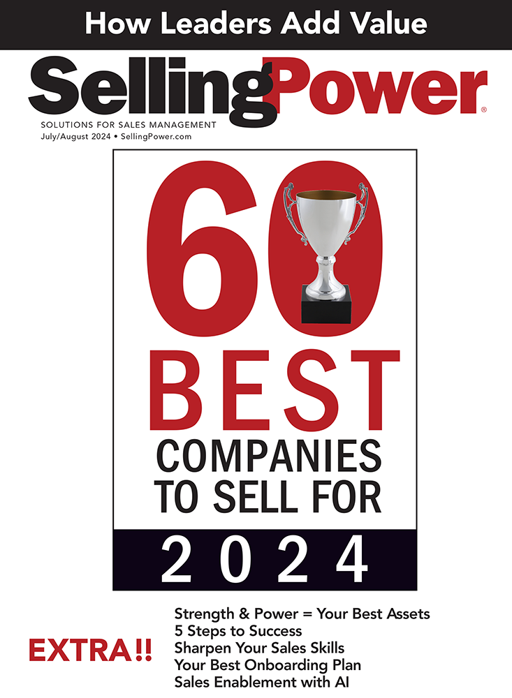 Award-winning digital magazine for Sales VPs and CSOs / Selling Power